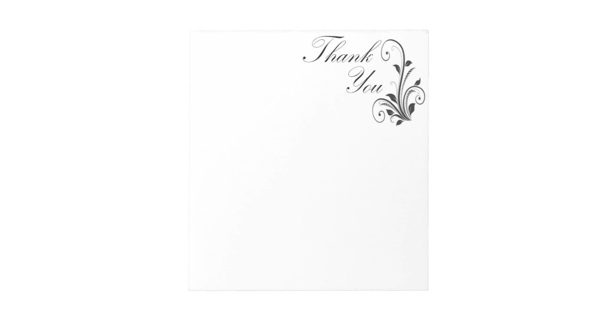Victorian Thank You Notepad | Zazzle