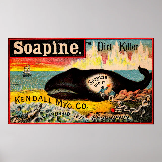 Victorian trade card Soapine the Dirt Killer Poster | Zazzle