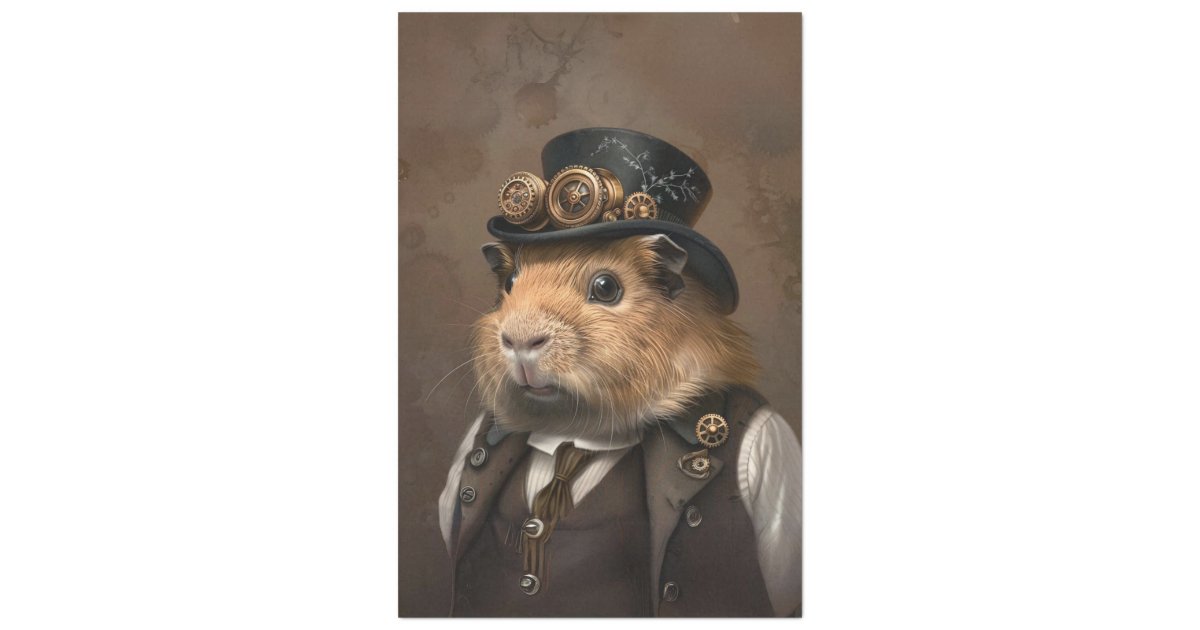 Victorian Vintage Guinea Pig Decoupage Tissue Paper | Zazzle