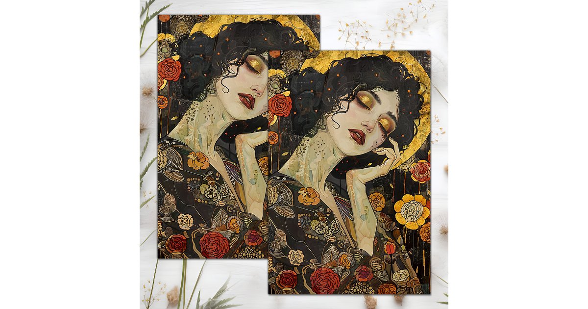 VICTORIAN VINTAGE LADY DECOUPAGE TISSUE PAPER | Zazzle