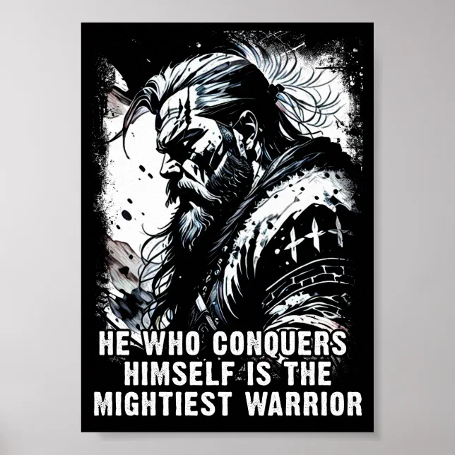 Viking warrior Norse Mythology Powerful words Poster | Zazzle