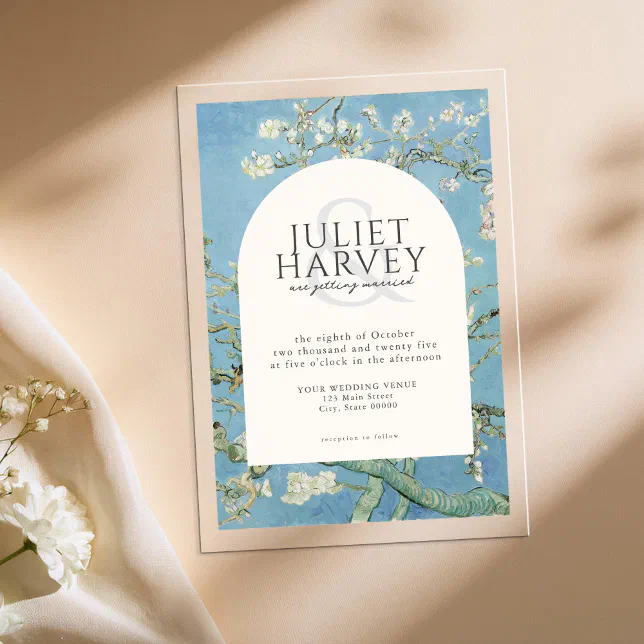 Vincent Van Gogh Almond Blossom Floral Wedding Acrylic Invitations | Zazzle