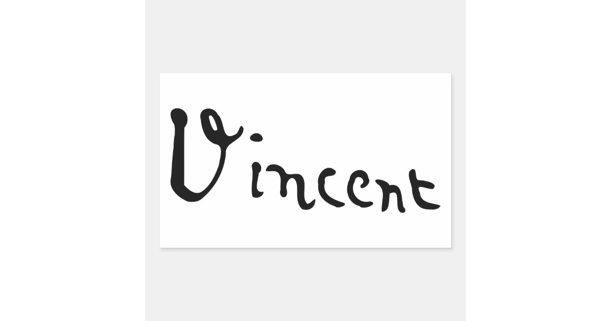 Vincent Van Gogh Signature Rectangular Sticker | Zazzle