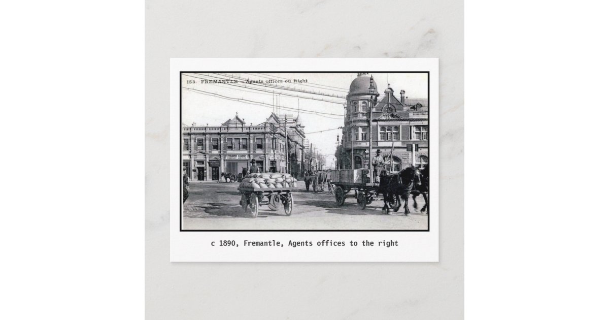 Vintage 1890 Fremantle, Perth, Australia Postcard | Zazzle