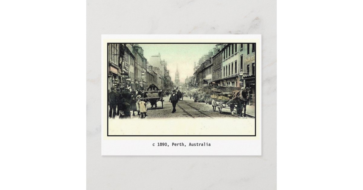 Vintage 1890 Perth, Australia Postcard | Zazzle