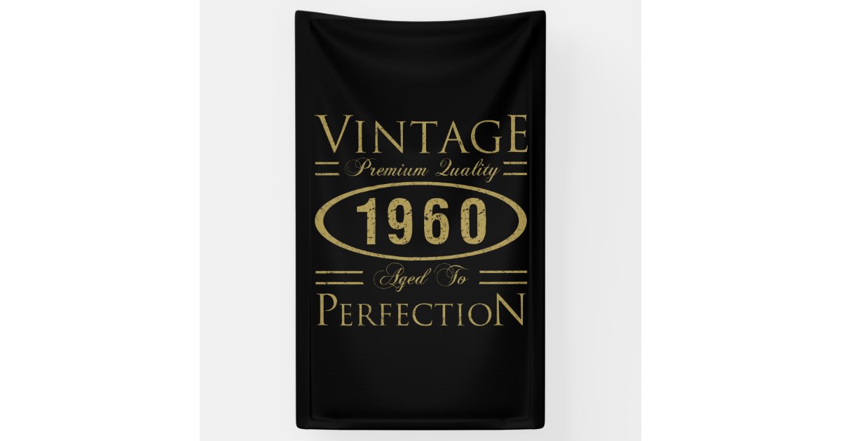 Vintage 1960 60th Birthday Premium Quality Banner | Zazzle