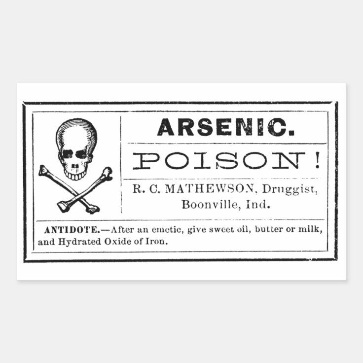 Vintage Arsenic Poison Label | Zazzle