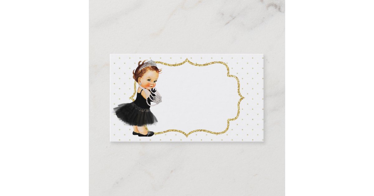 Vintage Baby Girl Princess Business Card | Zazzle