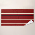 Vintage black and red stripes bath towel set | Zazzle