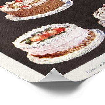 VINTAGE CAKES POSTER DESIGN | Zazzle