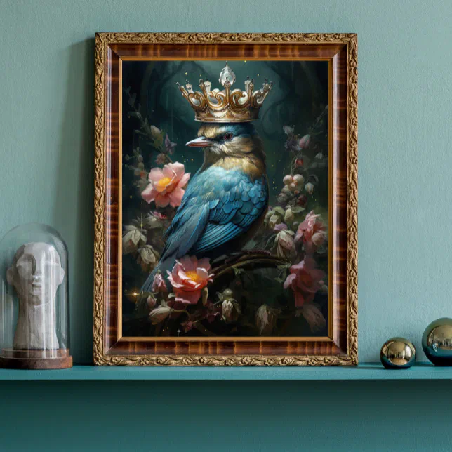 Vintage Floral Bird Starling Queen Decoupage Tissue Paper | Zazzle