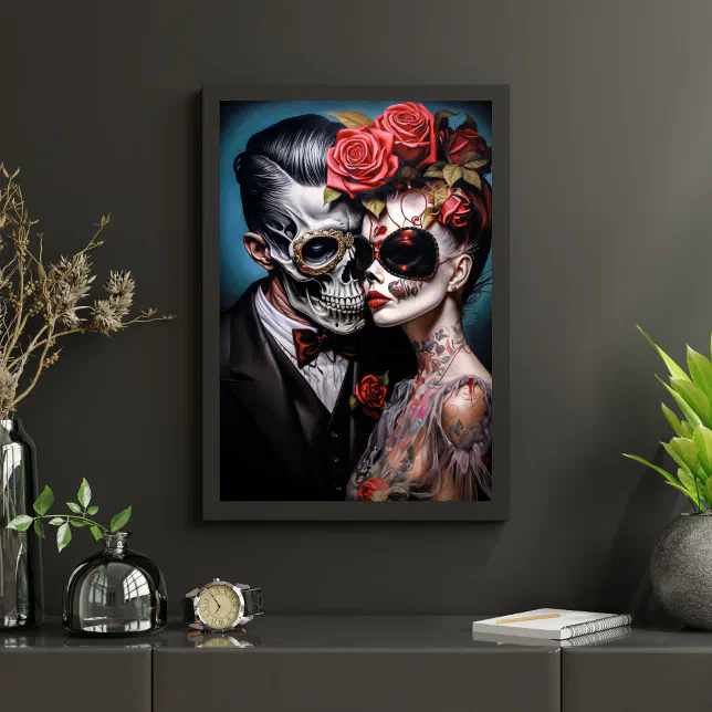Vintage Floral Gothic Punk Love Couple Decoupage Tissue Paper | Zazzle
