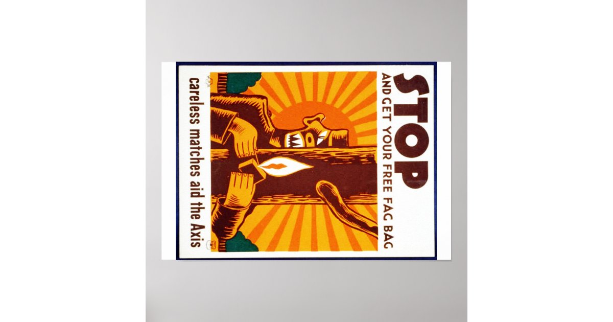 Vintage Forest Fire Prevention WPA Poster | Zazzle