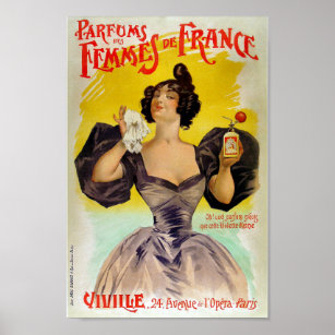 French Perfume Advertisement Posters & Photo Prints | Zazzle AU