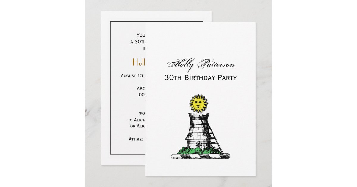 Vintage Heraldic Mediaeval Castle Emblem Crest Invitation | Zazzle