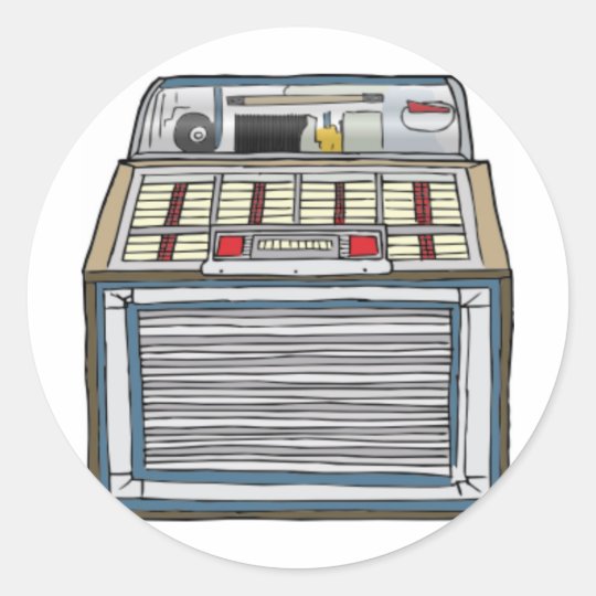 Vintage Jukebox Classic Round Sticker | Zazzle.com.au