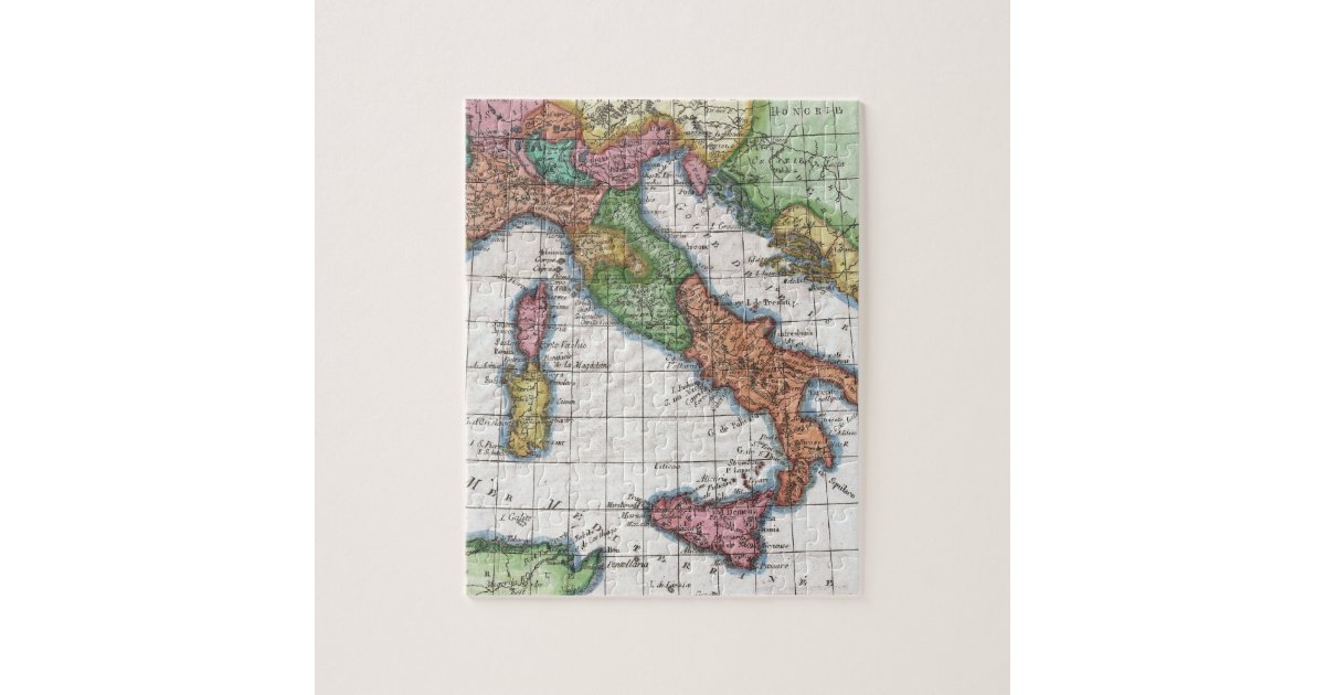 Vintage Map of Italy (1780) Jigsaw Puzzle | Zazzle