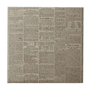 Newspaper Decorative Ceramic Tiles | Zazzle.com.au