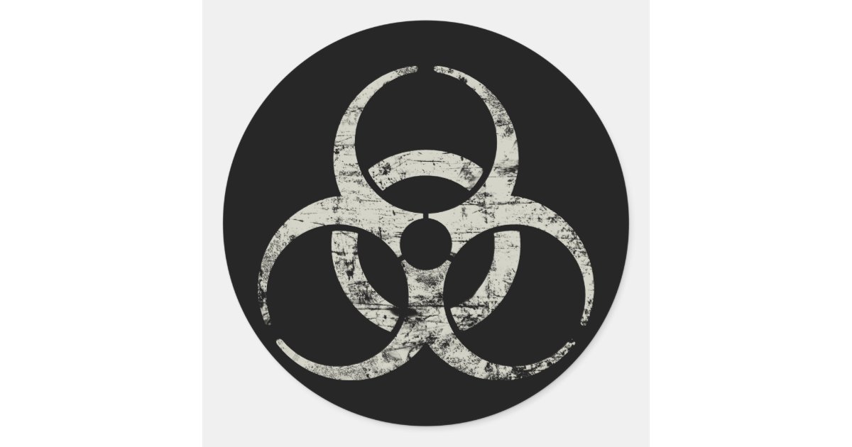 Vintage Nuclear Symbol Classic Round Sticker | Zazzle