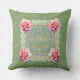 Vintage Pink Roses Faded Damask Design Cushion | Zazzle