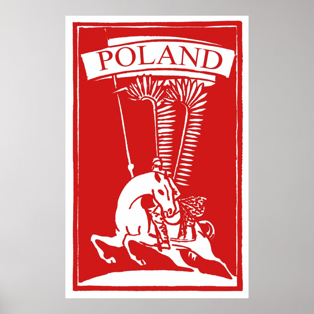 Vintage Polish Winged Hussar Poster | Zazzle