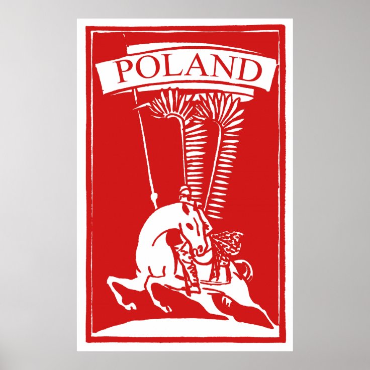 Vintage Polish Winged Hussar Poster | Zazzle