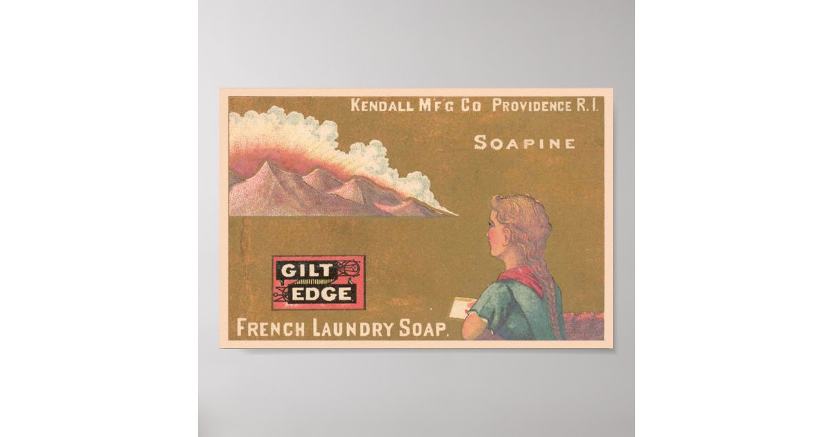 Vintage Soapine French Laundry Soap Poster | Zazzle