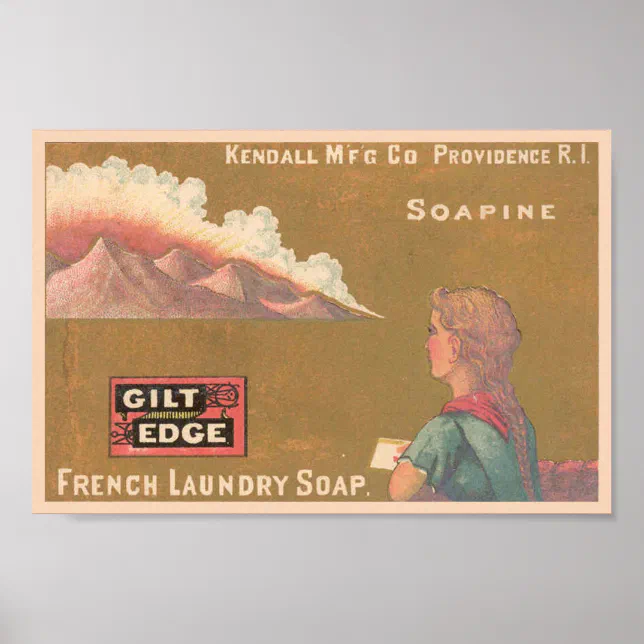 Vintage Soapine French Laundry Soap Poster | Zazzle