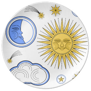 Vintage Moon Plates | Zazzle AU