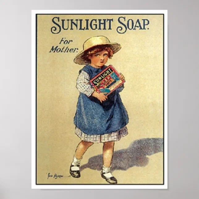 Vintage Sunlight Soap Ad - For Mother Poster | Zazzle