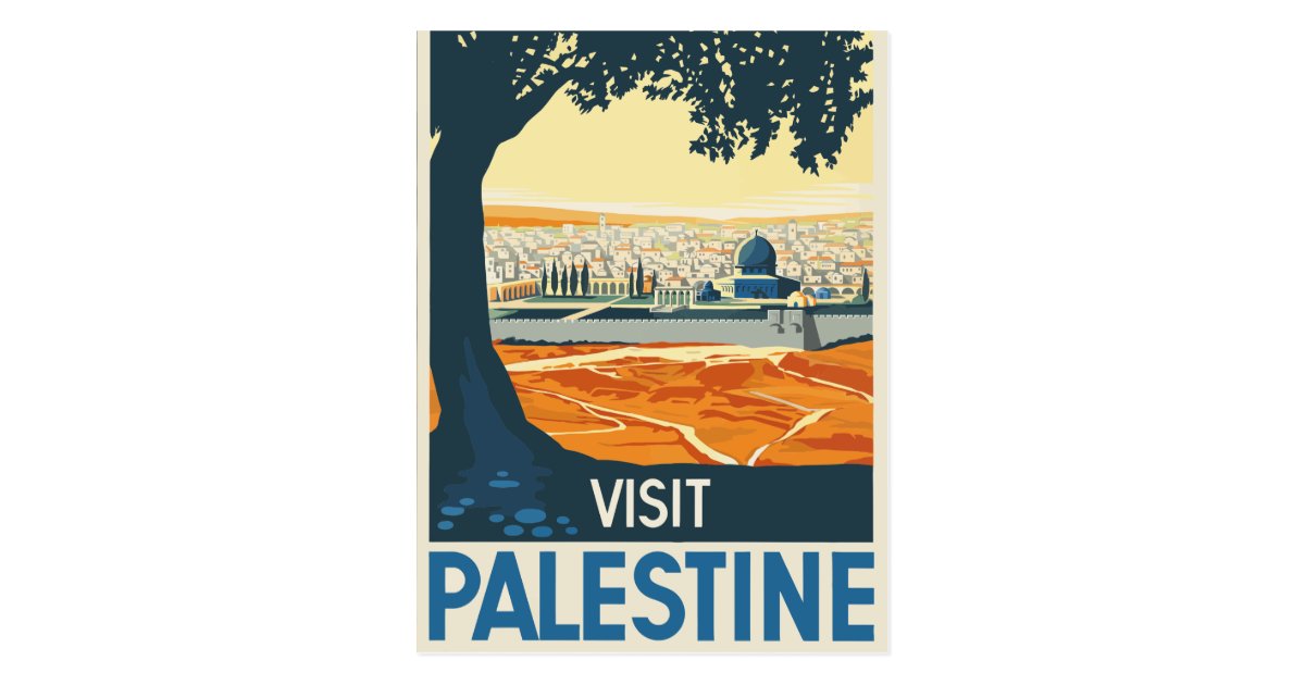 Vintage Visit Palestine Travel Postcard | Zazzle.com.au