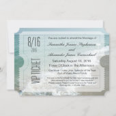 VIP Beach Destination Wedding Ticket Invitation | Zazzle