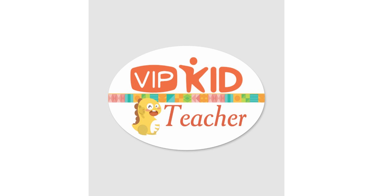 VIPKid Nametags Round Name Tag | Zazzle