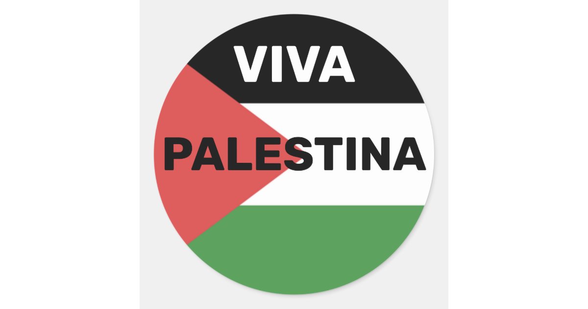 VIVA PALESTINA FREE PALESTINE FLAG RED BLACK GREEN CLASSIC ROUND ...