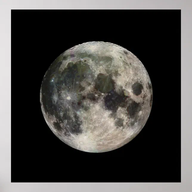 Vivid Image of the Moon Poster | Zazzle