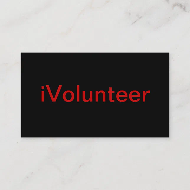 Volunteer Business Card | Zazzle