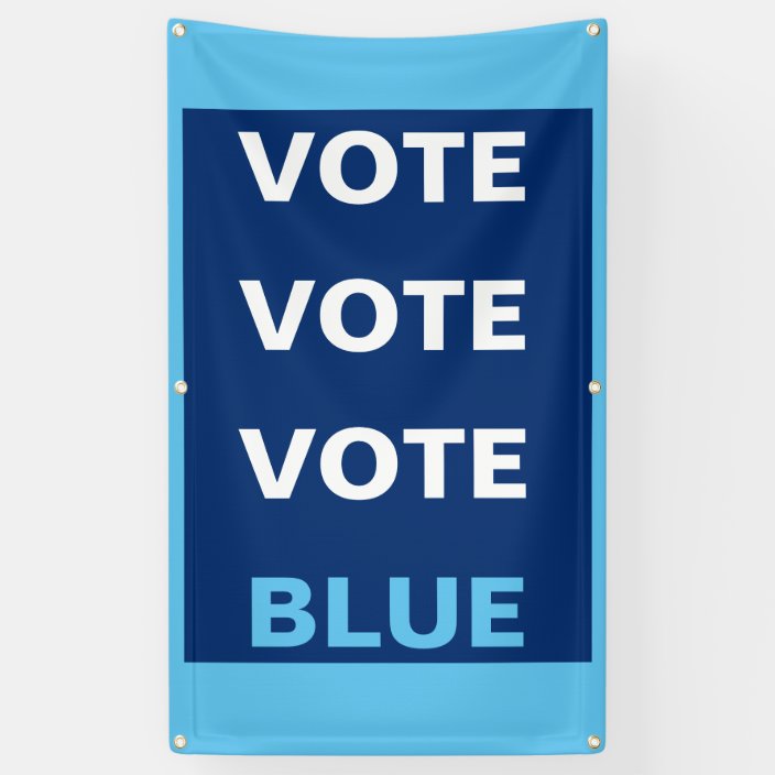 Vote Blue Democrat Selfie Background Backdrop Banner | Zazzle.com.au