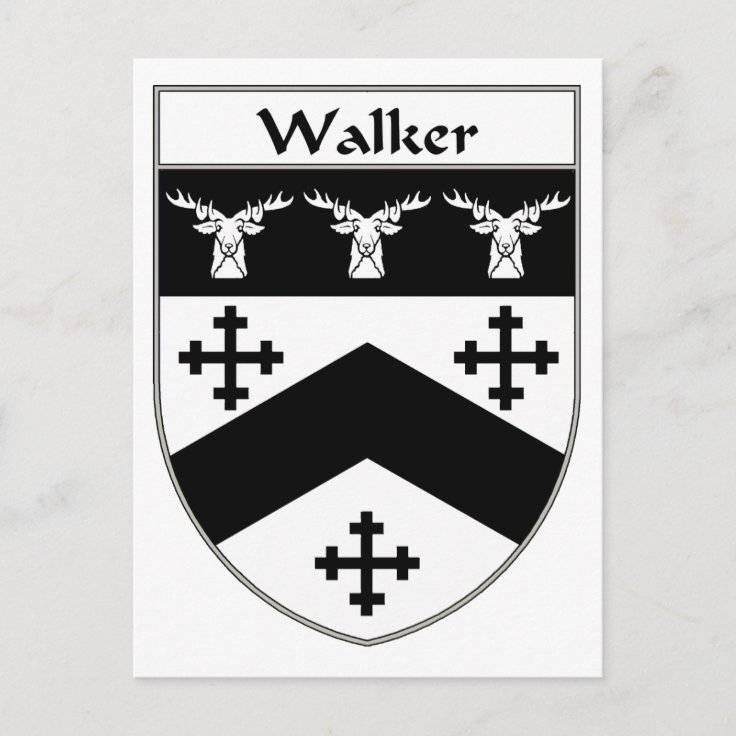 Walker Coat of Arms/Family Crest Postcard | Zazzle