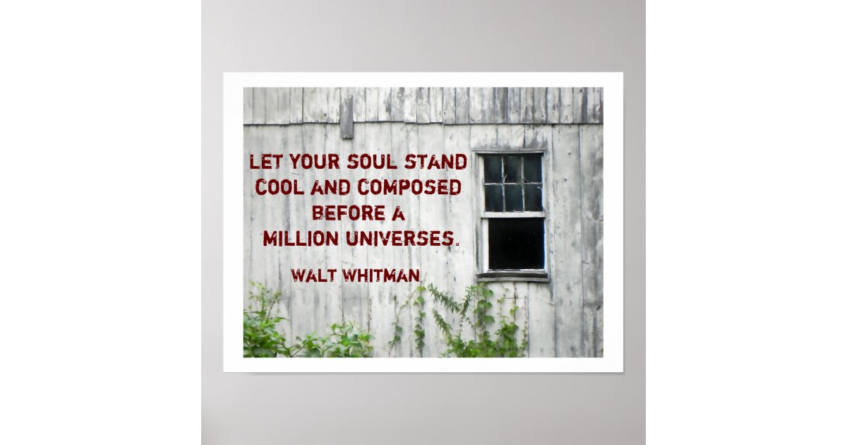 Walt Whitman quote - poster | Zazzle