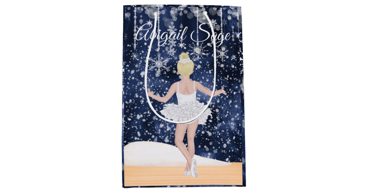 Waltz of the Snowflakes the Nutcracker Ballet Medium Gift Bag | Zazzle