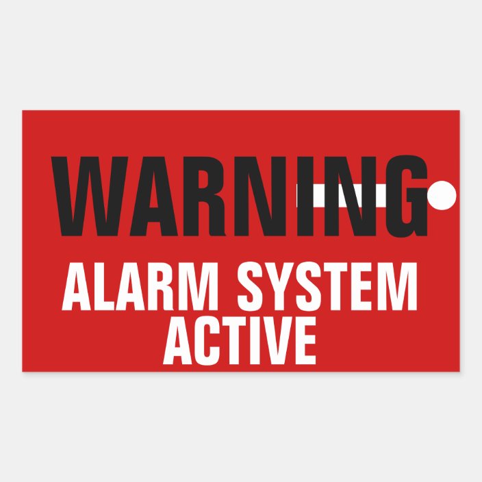 Warning Alarm System Active Stickers | Zazzle.com.au