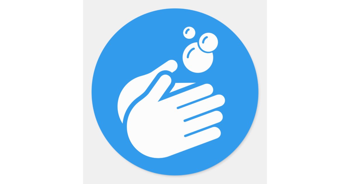 Wash Your Hands - Hand Washing Coronavirus & Flu Classic Round Sticker ...