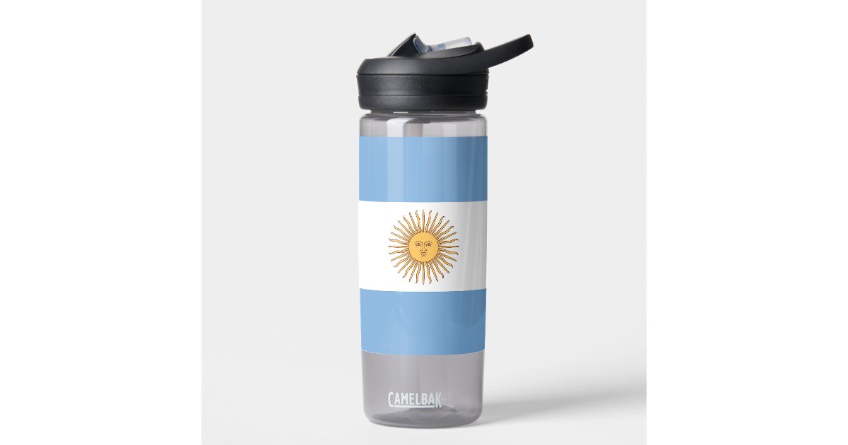 Water bottle with flag of Argentina | Zazzle