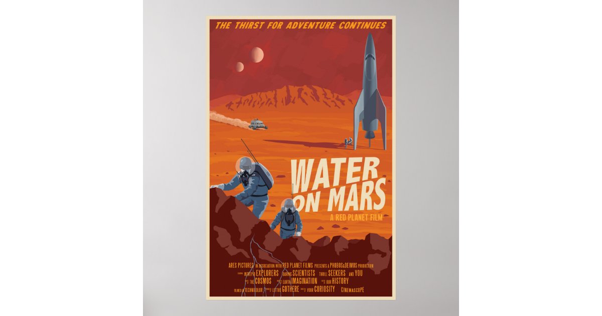 Water on Mars Poster | Zazzle