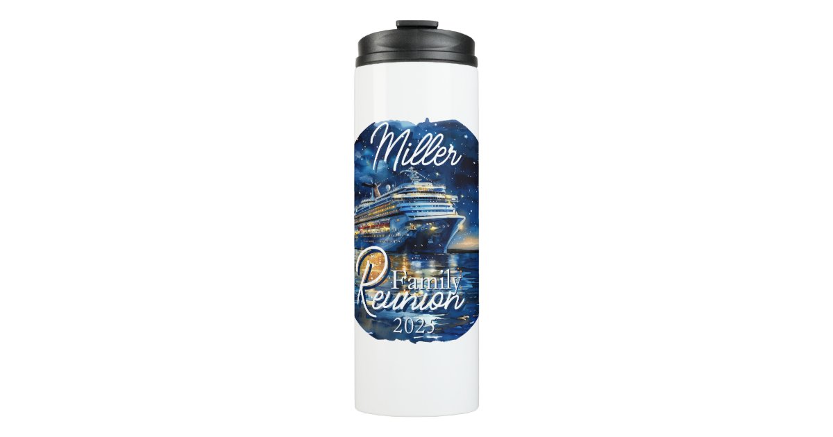 Watercolor Cruise Ship Family Reunion Thermal Tumbler | Zazzle