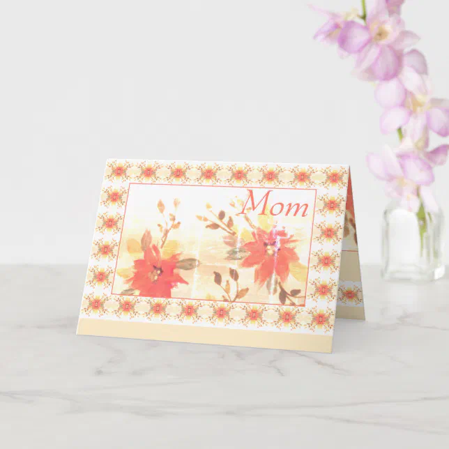 Watercolor Floral Mothers Day Card | Zazzle