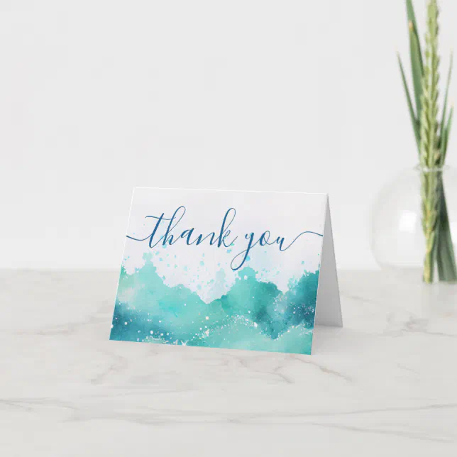 Watercolor Ocean Cruise Boat Crew Appreciation Thank You Card | Zazzle