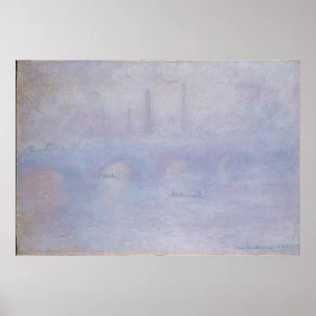 Waterloo Bridge. Effect of Fog Poster | Zazzle