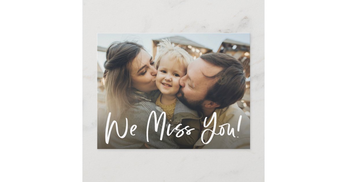 We Miss You Photo Postcard | Zazzle