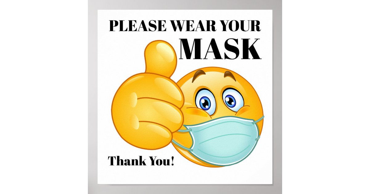 WEAR YOUR MASK POSTER | Zazzle